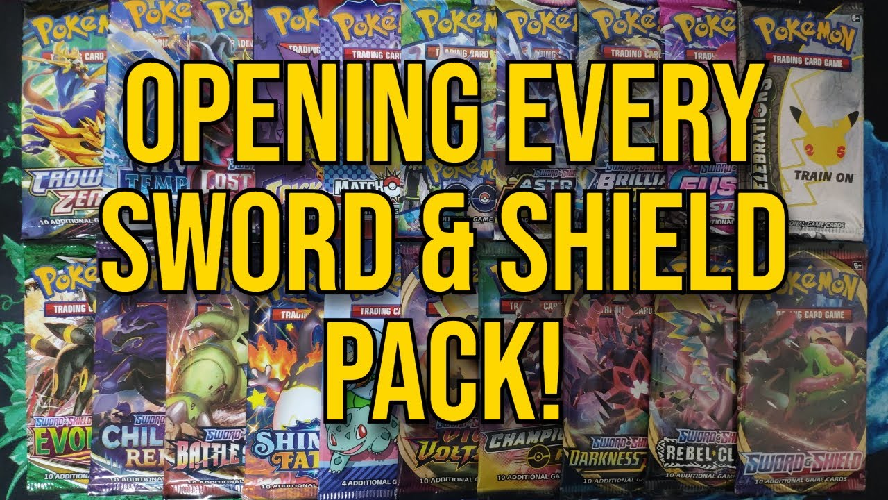 Opening Every Pack From the Sword & Shield Era - 20 Different Pokemon ...