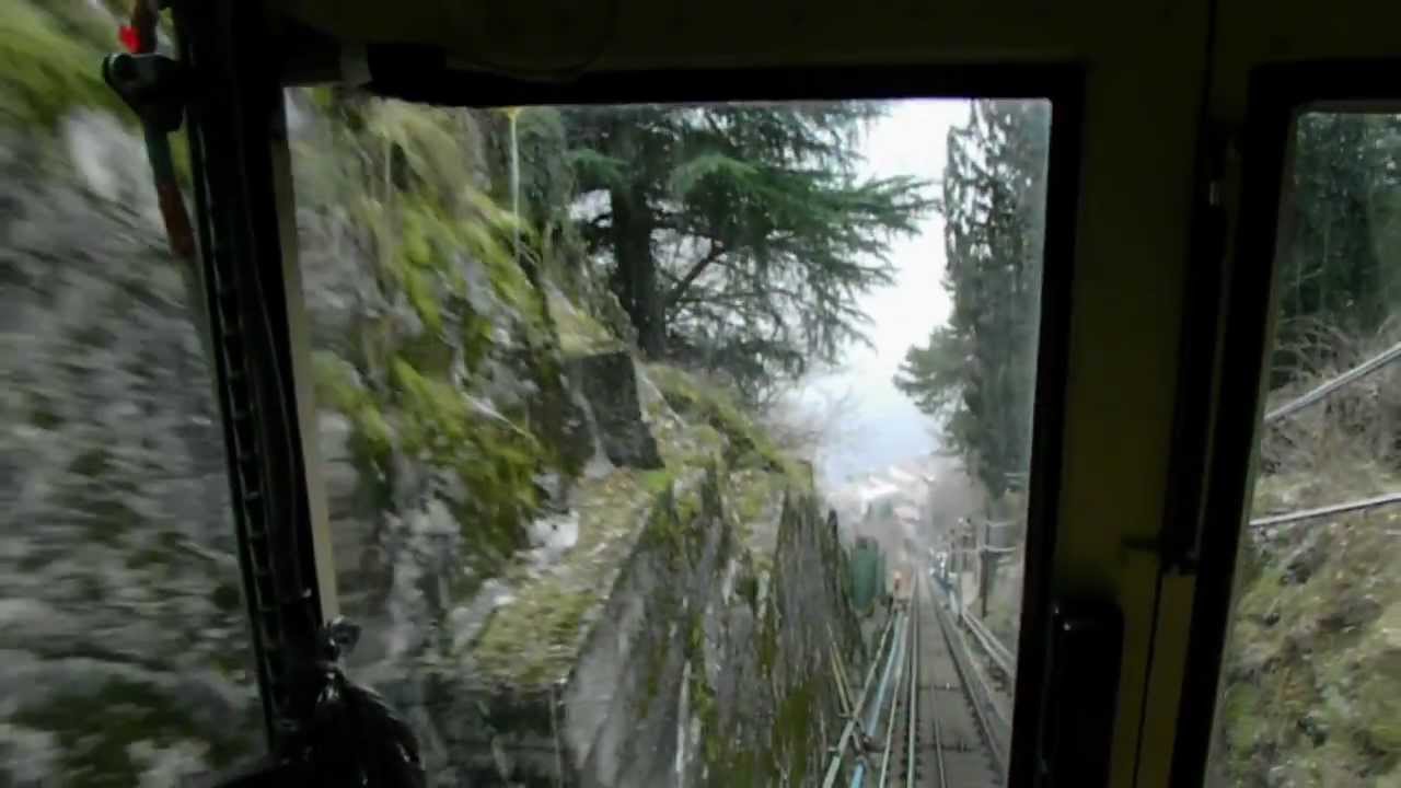 HD Riding Funicular Lake Como Mountain Railway Italy Amazing Views ...