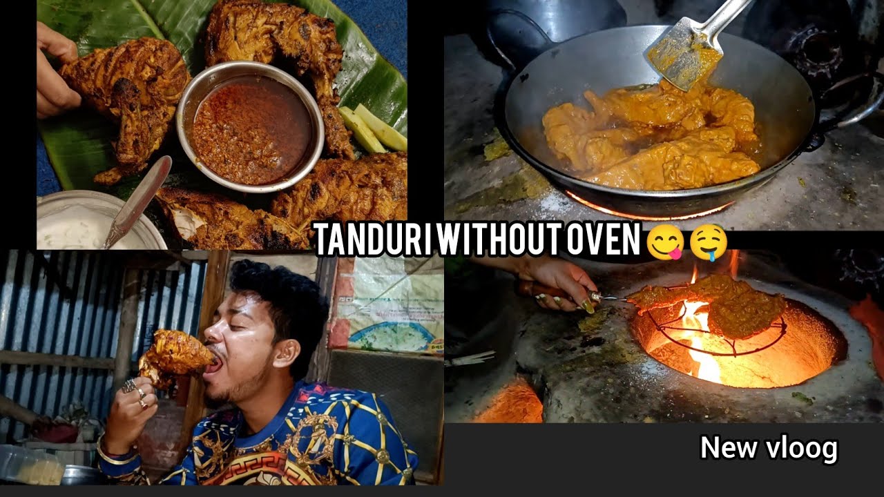 Tanduri chicken without oven | ghoroya podhotita unon a thanduri ...