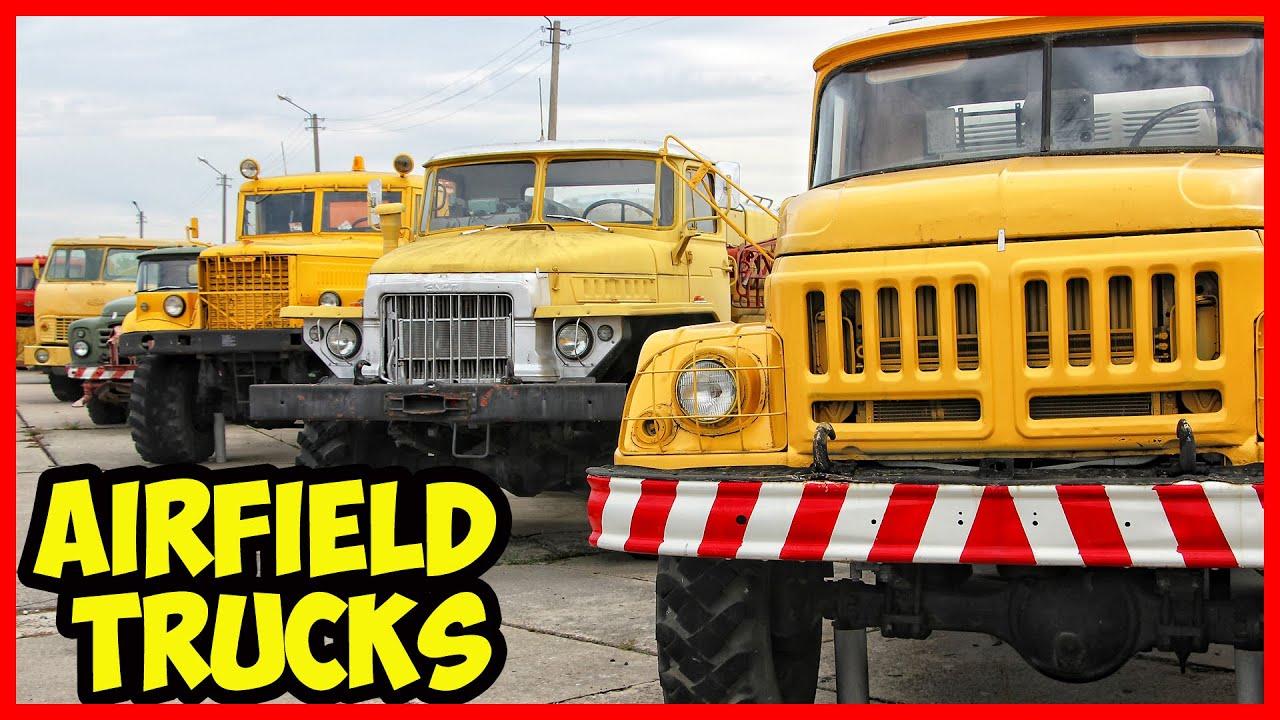 Airfield vehicles. Airport heavy truck. Airport vehicles - YouTube