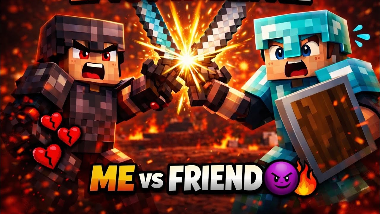 Me vs My Friend in Minecraft PvP 😱 Who is Pro? - YouTube