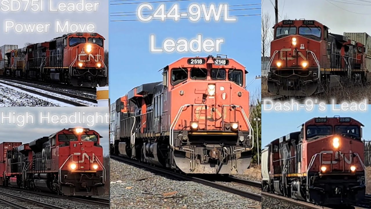 COMPLETE K3L MADNESS! Great CN Bala Sub Train Action w/ C44-9WL Leader, EMD & Dash-9 Leaders ...
