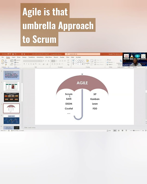Agile Is that Umbrella Approach and under the umbrella we have #scrum # ...