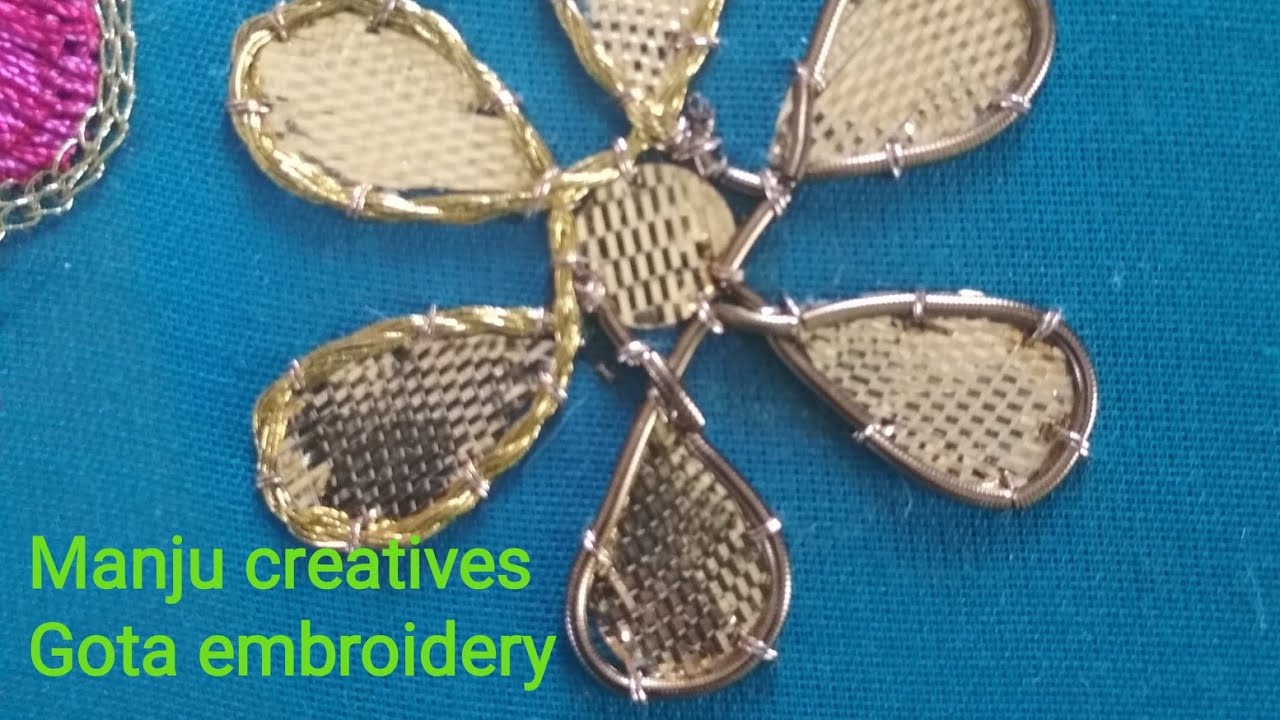 Gota embroidery / Aari Embroidery Tutorial / Class 25 - YouTube