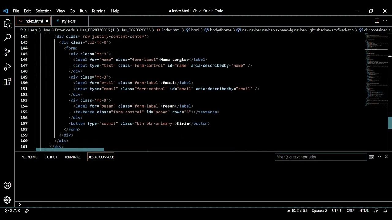 index html Visual Studio Code 2022 02 11 11 16 48 - YouTube