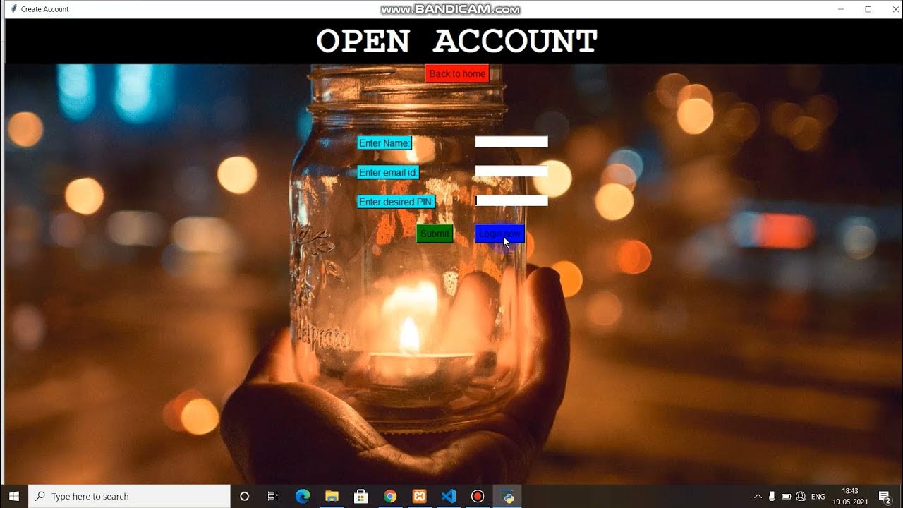 Banking Management System using Tkinter in python - YouTube