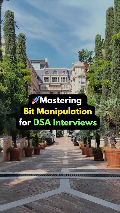 🚀Mastering Bit Manipulation For DSA Interviews - YouTube