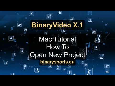BinaryVideo X.1 Mac Tutorial - How To Open New Project - YouTube