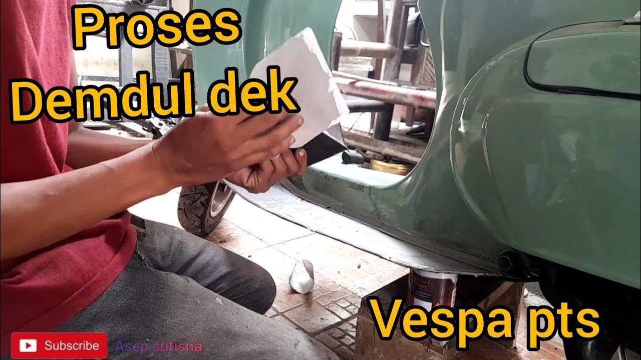 restorasi dek vespa pts // dempul dek vespa pts - YouTube
