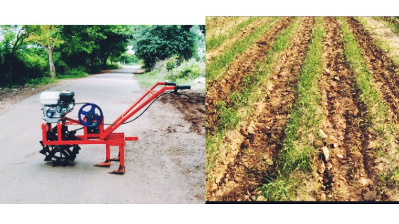 Single wheel power weeder/One wheel power tiller - YouTube