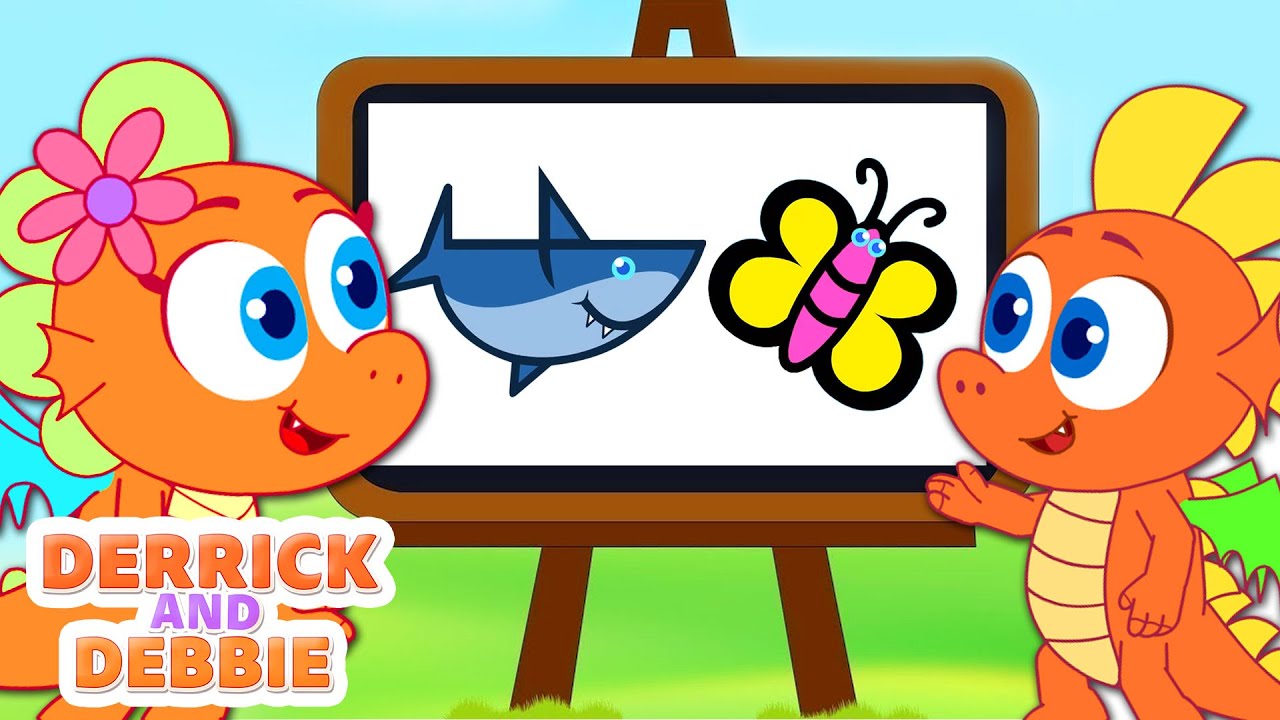 Easy Drawing With Numbers | Learning Song For kids | Derrick And Debbie ...