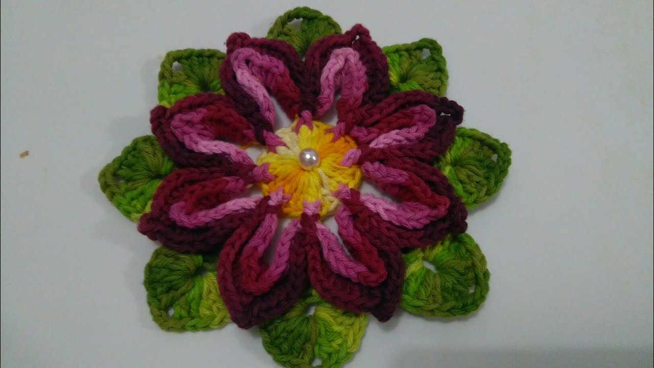 Flor Lady em crochê com Maria José. - YouTube