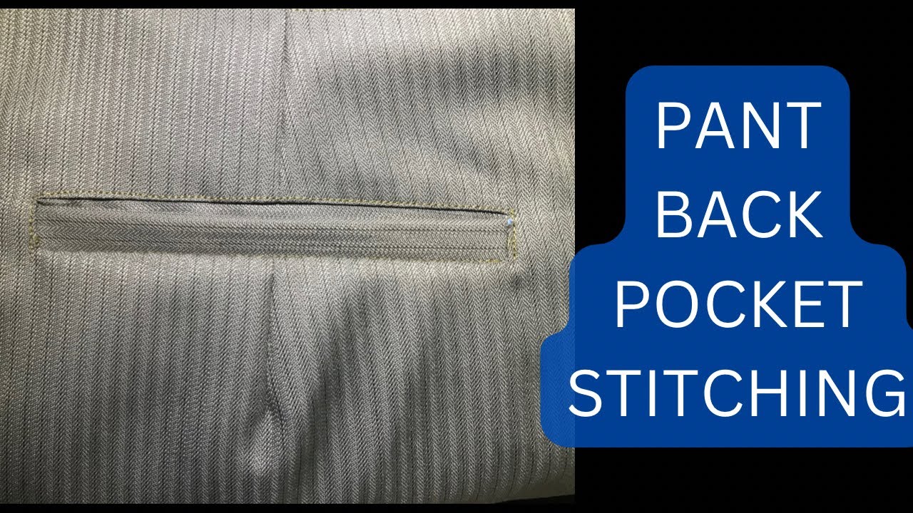 PANT BACK POCKET STITCHING | easy method - YouTube