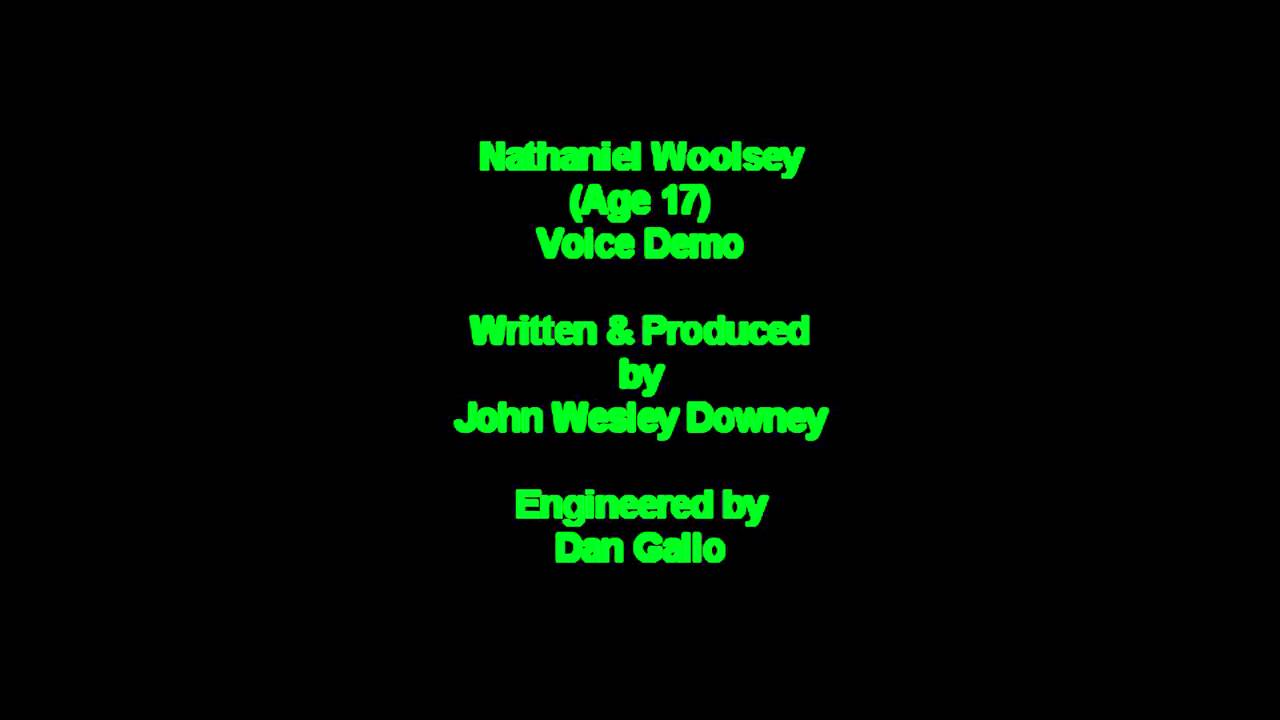 Nathaniel Woolsey voice demo - YouTube