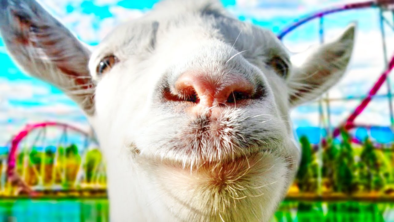My Tongue Got Caught In The Roller Coaster?! (Goat Simulator Gameplay ...