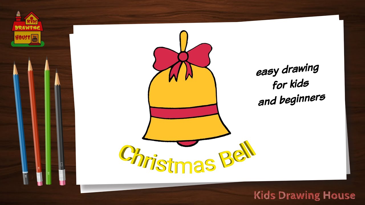 How to draw a Christmas Bell | How to draw Bell easy step by step - YouTube
