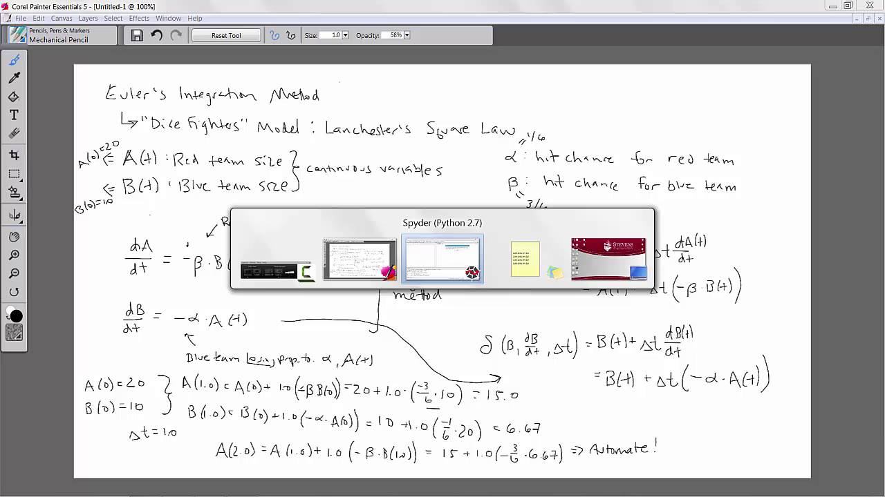 Continuous Time Simulation: Lanchester's Square Law Tutorial - YouTube