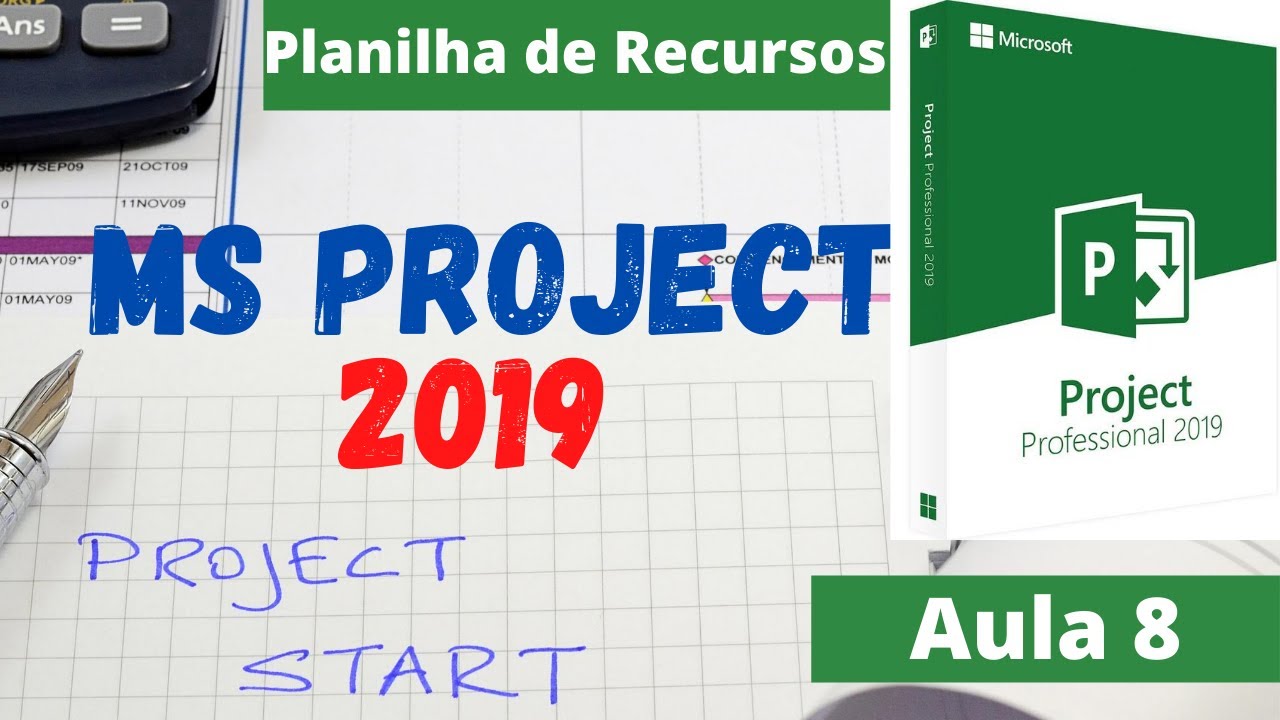 MS Project 2019 Planilha de Recursos - YouTube