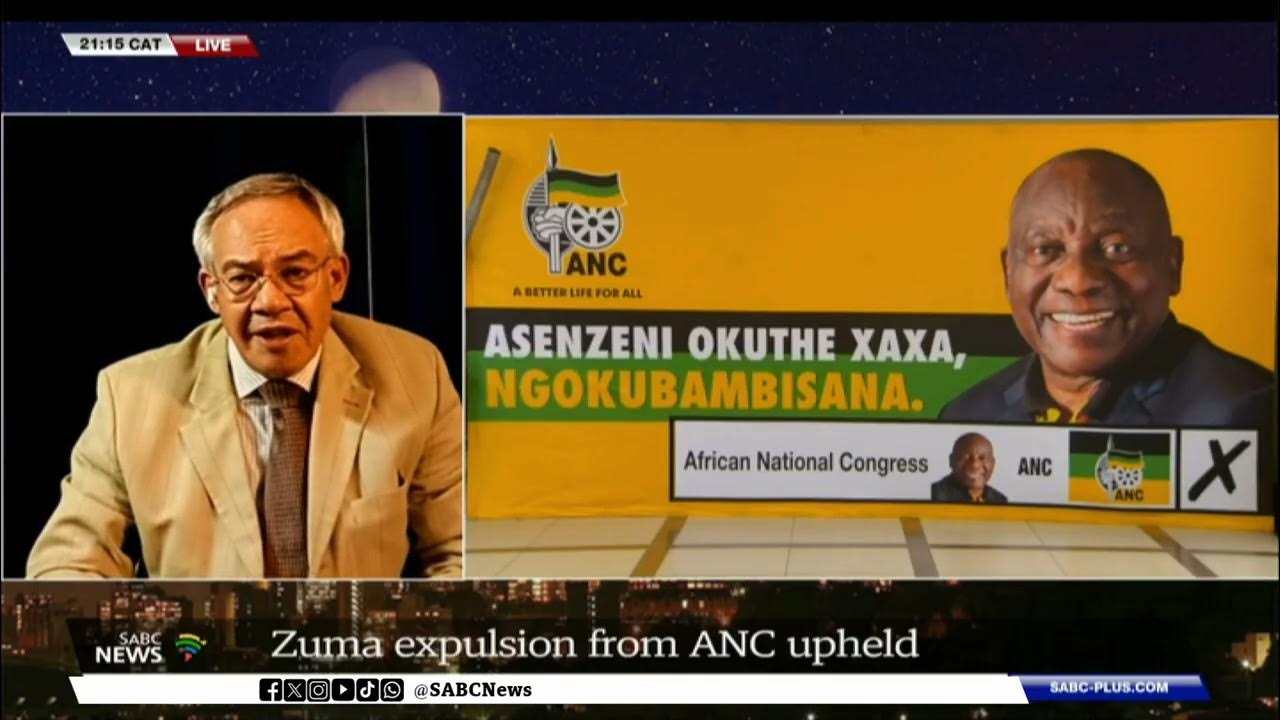 Zuma expulsion from ANC upheld - Professor Dirk Kotzé shares more - YouTube