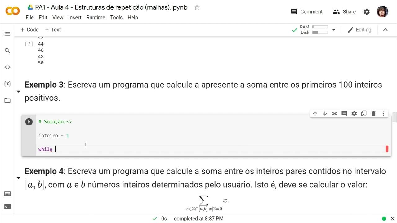 Exemplos básicos de uso de while em Python - YouTube