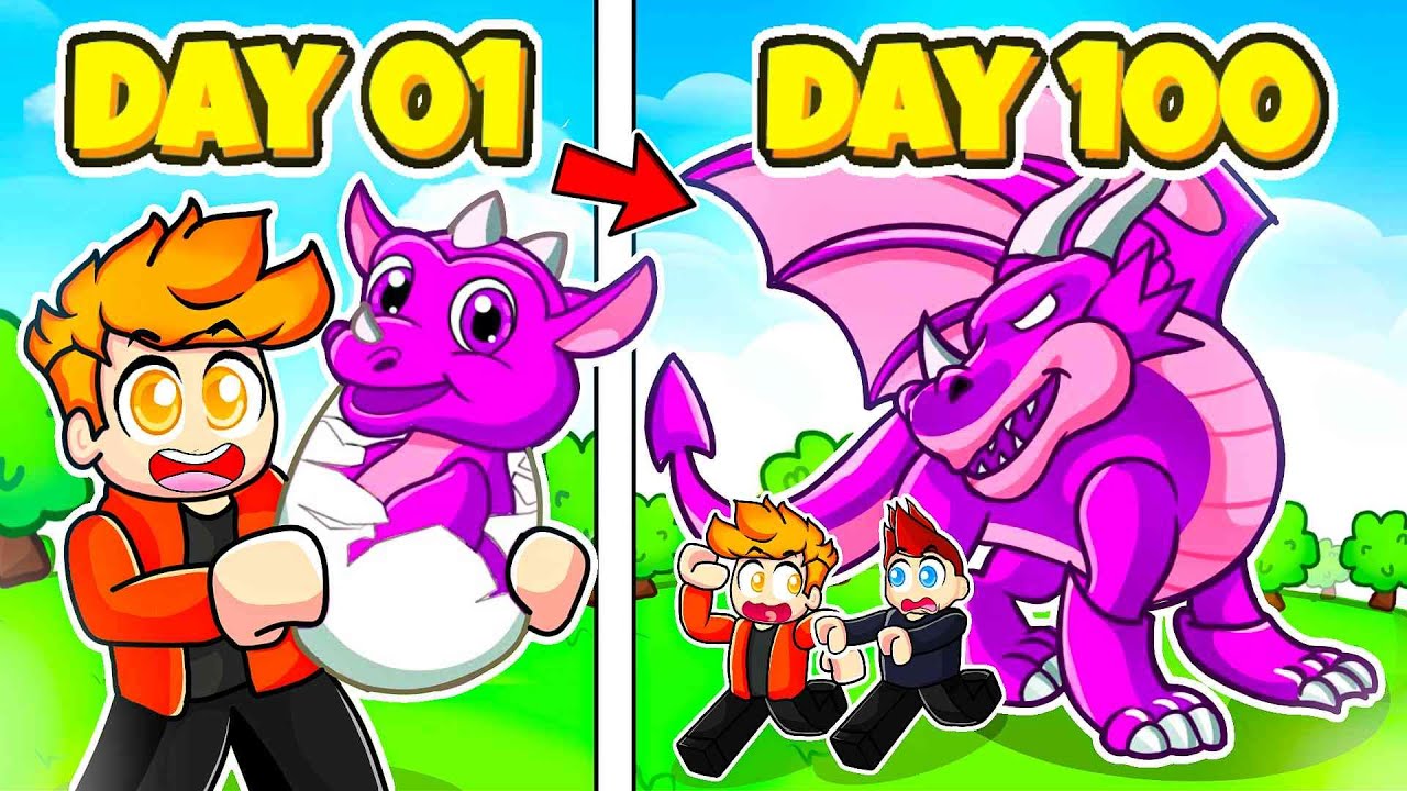 100 Days In ROBLOX DRAGON RACE CLICKER! - YouTube