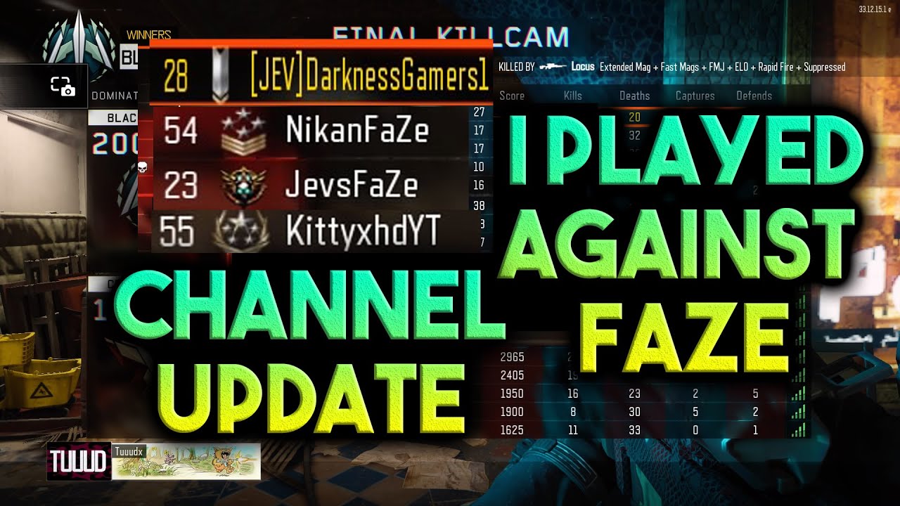 I PLAYED AGAINST FaZe Jev, FaZe Kitty, FaZe Nikan + CHANNEL UPDATE ...