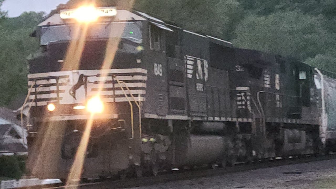 NS 1849 Leads 12G w/ Unique Rolling Stock Through Creighton, PA | 5-4-24 - YouTube