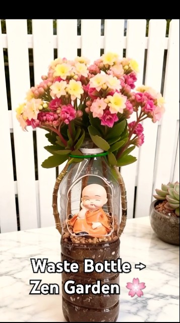 Plastic Bottle se Beautiful Zen Flower Pot | Chinese Style Aesthetic ...