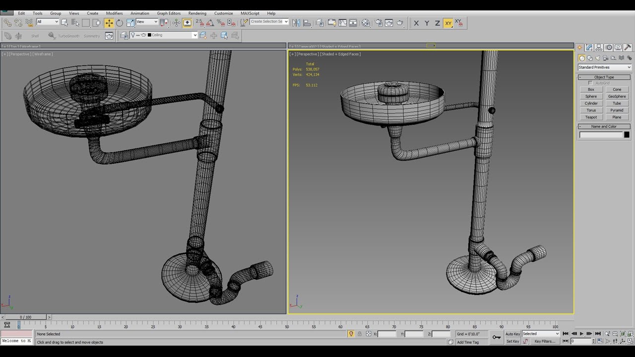 How To Modeling A Laboratory Gas Pipe In 3ds Max - YouTube