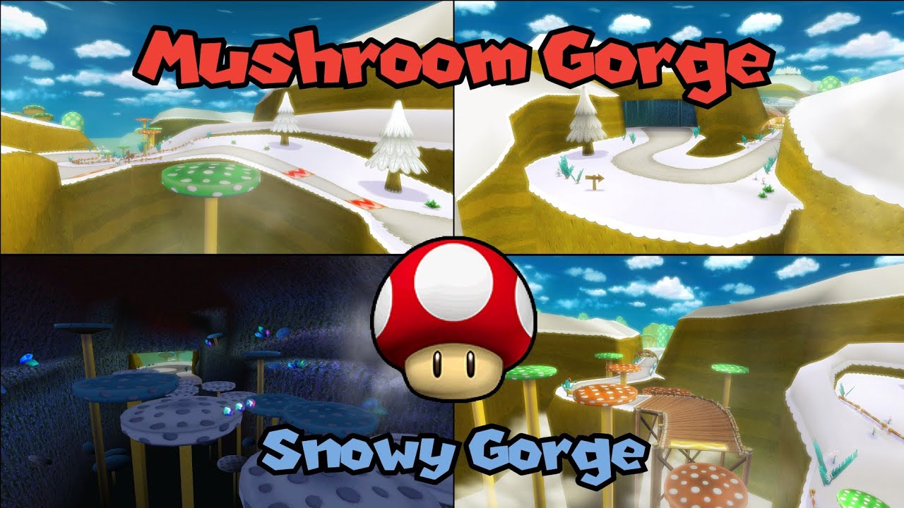 Mushroom Gorge - Snowy Gorge Texture - Mario Kart Wii - YouTube