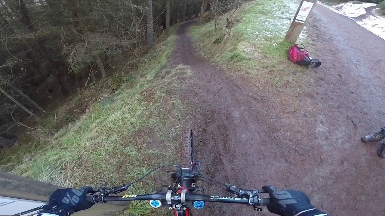 BASE mountain biking timed downhill section at Innerleithen - YouTube