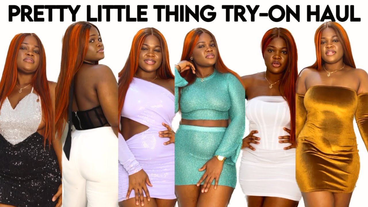 HUGE PRETTY LITTLE THING TRY ON HAUL #partyoutfits - YouTube
