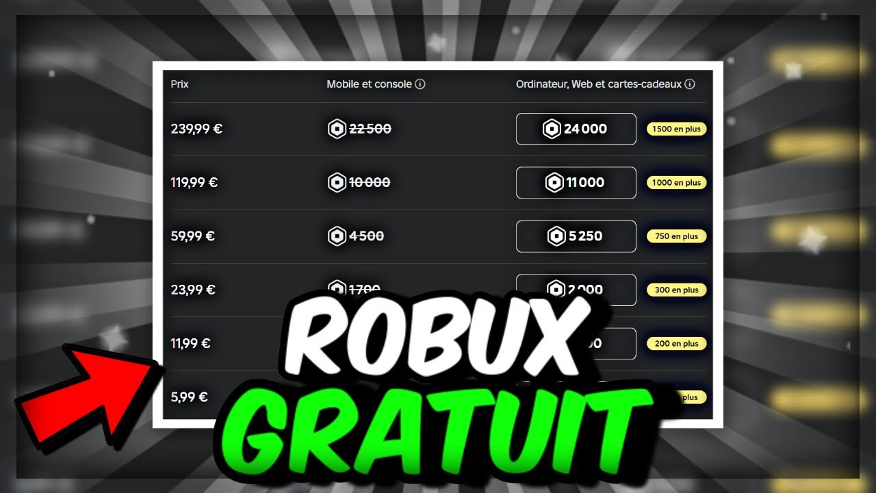 LES PRIX DES ROBUX ONT CHANGÉ SUR ROBLOX !!! (Robux gratuit ?) - YouTube