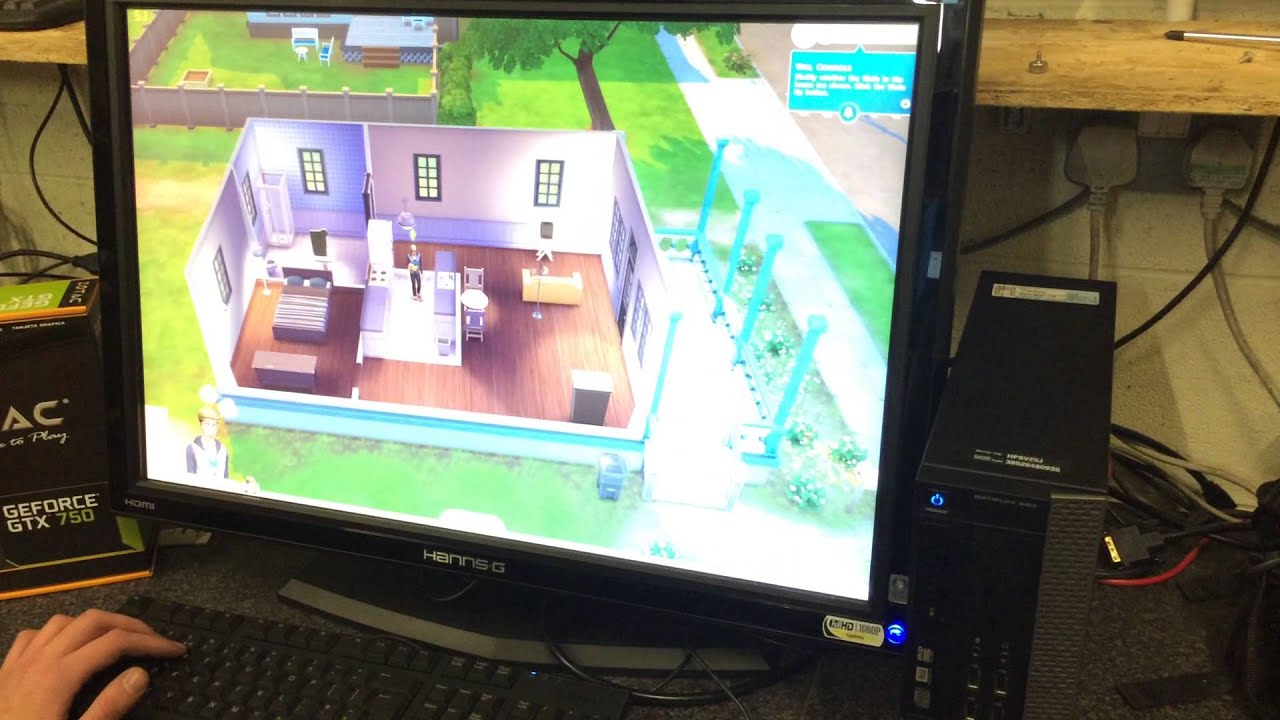 Dell Optiplex 990 SFF Playing The Sims 4 GTX750 - YouTube