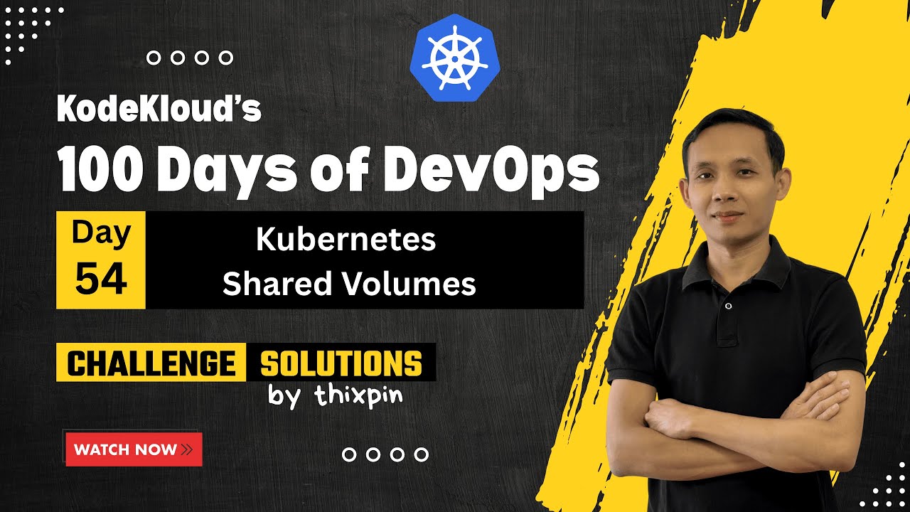 Day 54: Kubernetes Shared Volumes | 100 Days of DevOps - YouTube