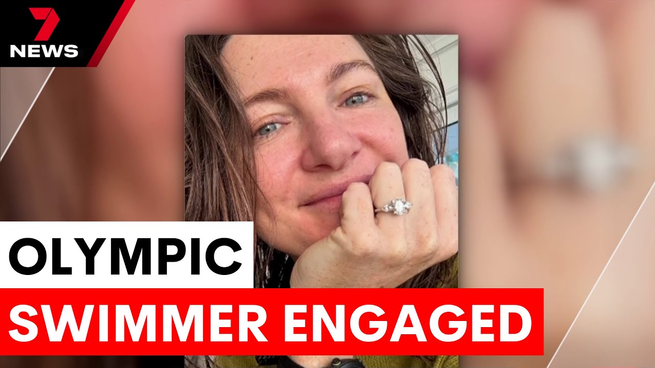 Olympic swimmer Kate Campbell gets engaged | 7NEWS - YouTube