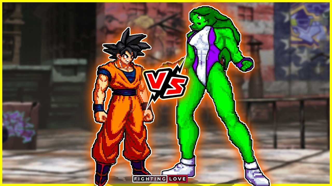 Over 9000 Goku vs She-Hulk: EXTREMELY EPIC FIGHT! (dragon ball vs ...