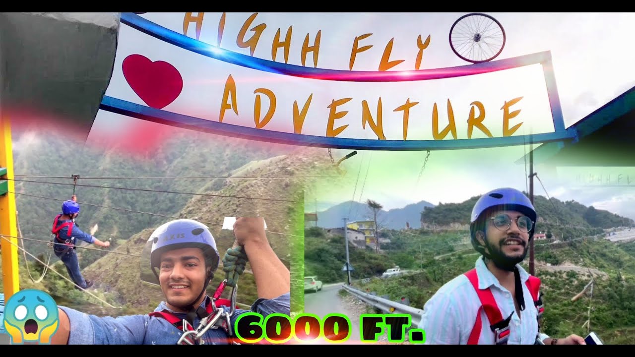 Highest Zip Line 6000 Feet. 😱😱 In Mussoorie Uttarakhand | High Fly ...