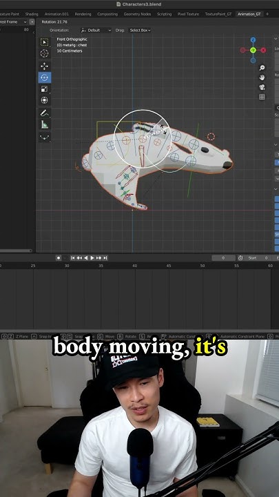 Optimize 3D Model Rigging for Realistic Animation - game character in Blender - 3.5: Raz Rabbit ...