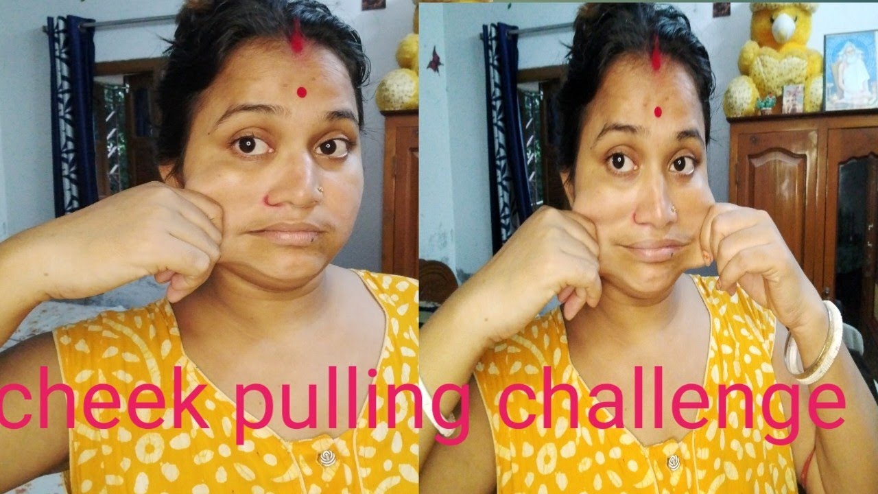 cheek pulling challenge ( part 2) // funny video // shampa biswas ...