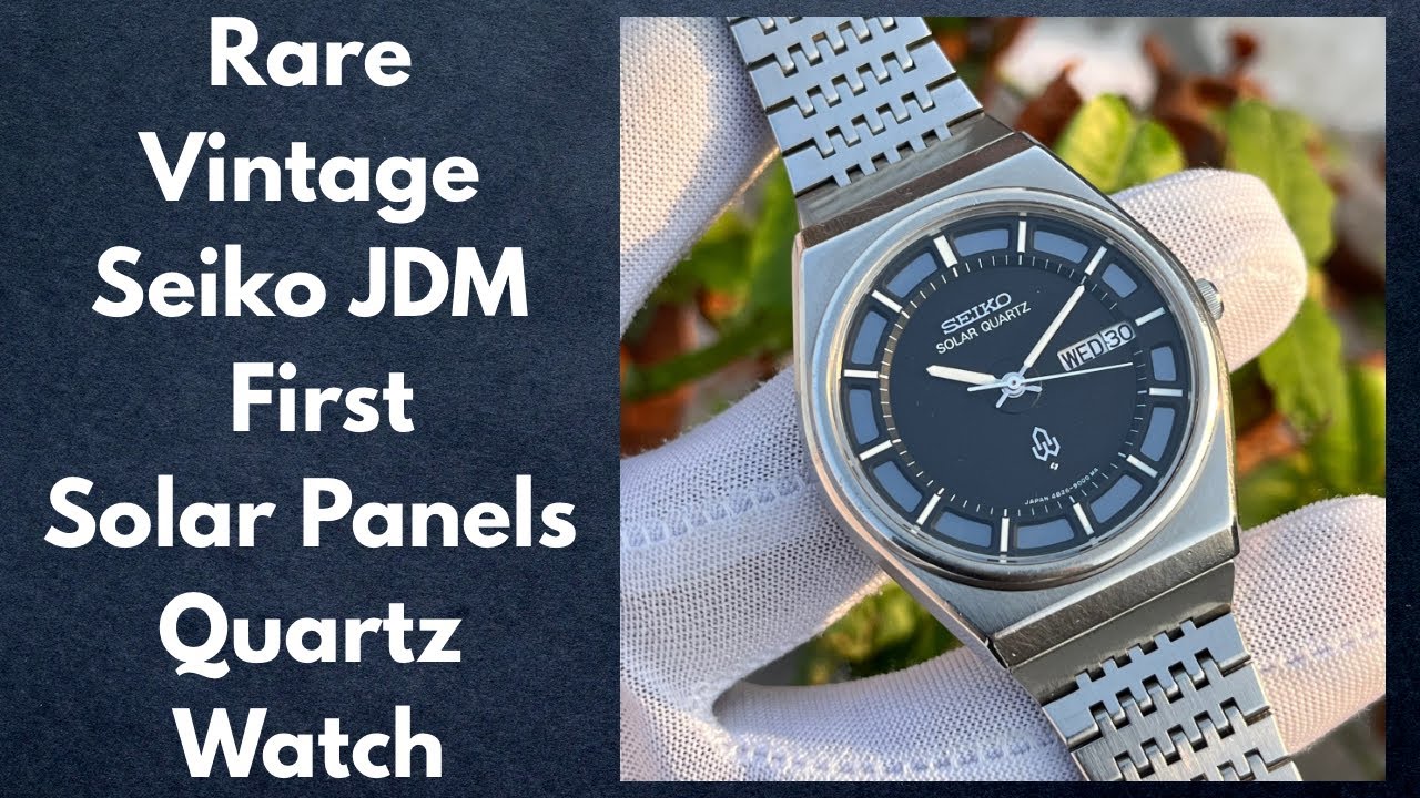Rare Vintage Seiko JDM First Solar Panels Quartz Watch - YouTube
