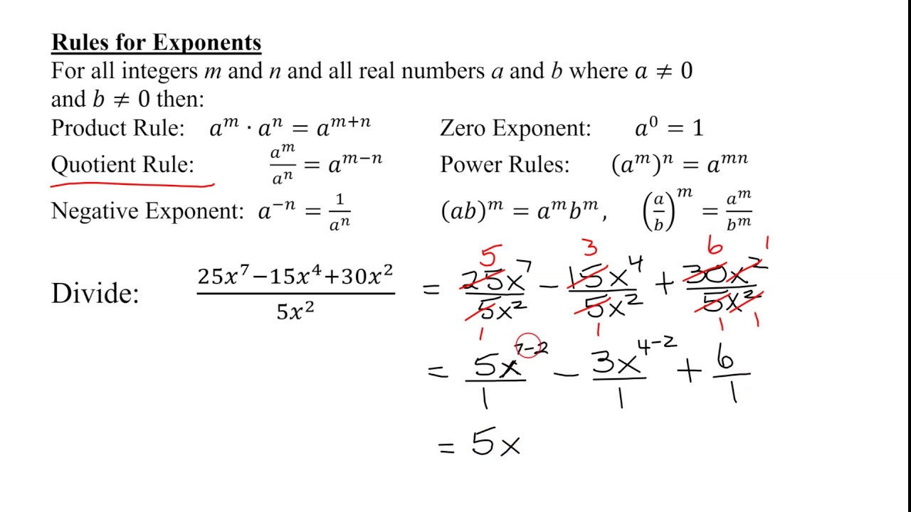 Divide a Trinomial by a Monomial EX 2 - YouTube