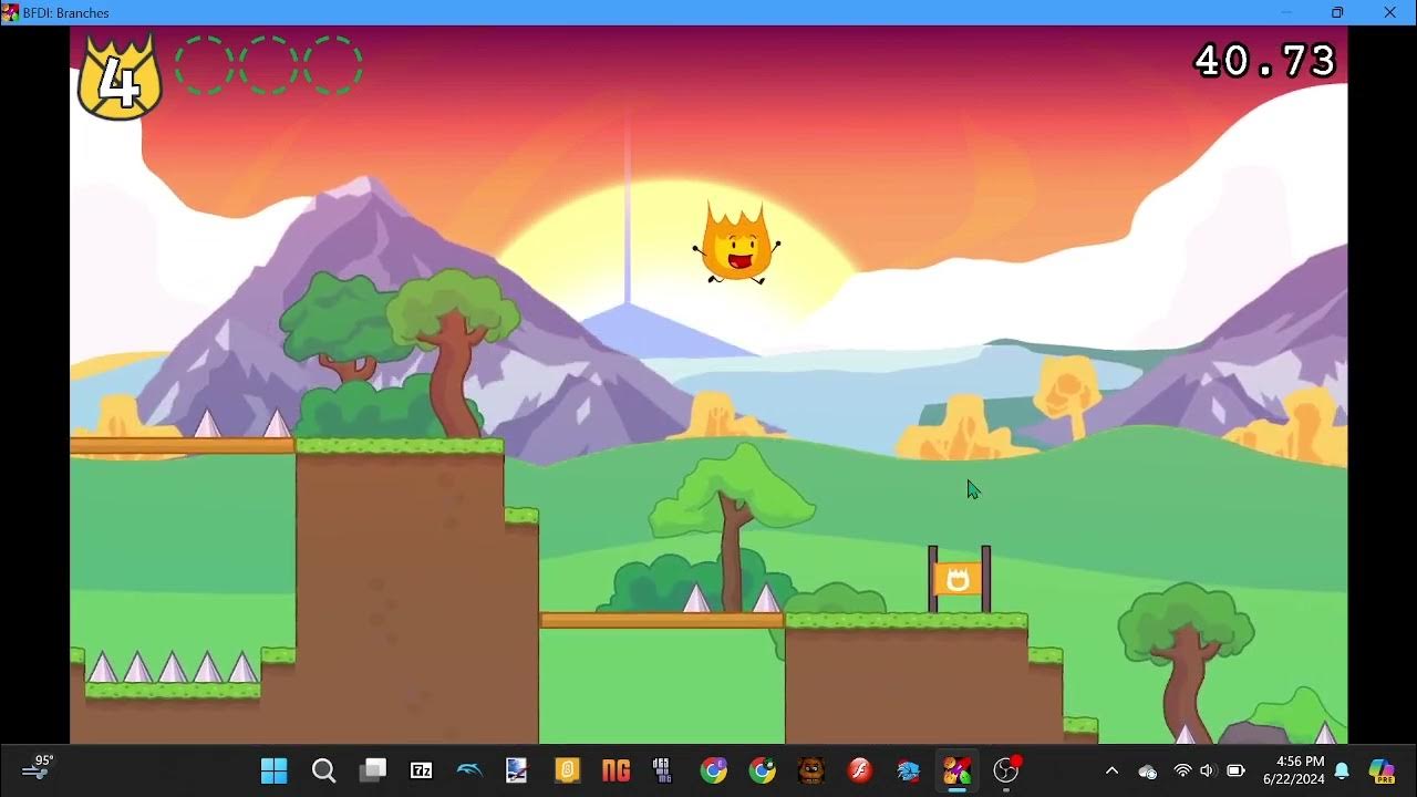 BFDI: Branches Demo - Firey Speedrun (Any% Run) - YouTube