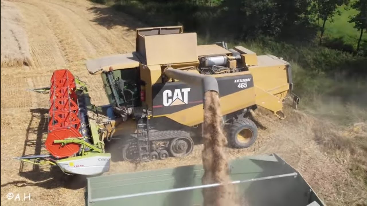 Cat Lexion 465 Weizen dreschen Case CS 130 1056 Brantner Stabilator ...