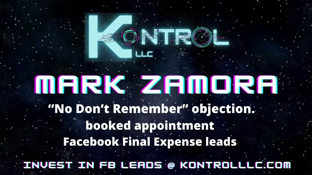Mark Zamora dialing Kontrol Final Expense Facebook leads - YouTube
