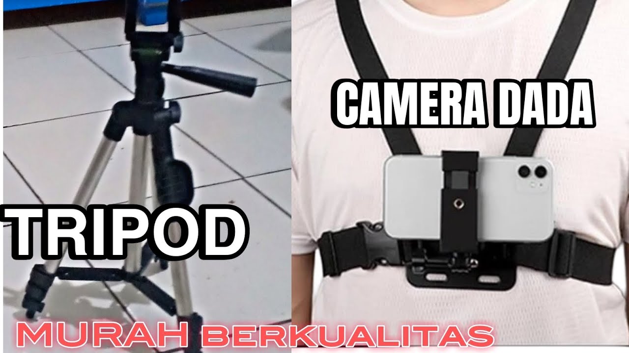 YOUTUBER PEMULA ALAT BANTU CAMERA CHEST STRAP/CAMERA DADA & TRIPOD ...