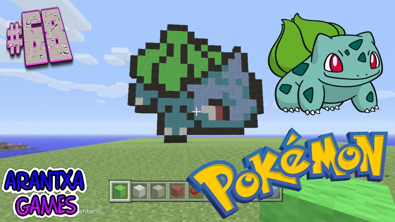 Minecraft Modo Creativo #68 Como hacer un Bulbasaur de Pokemon en ...