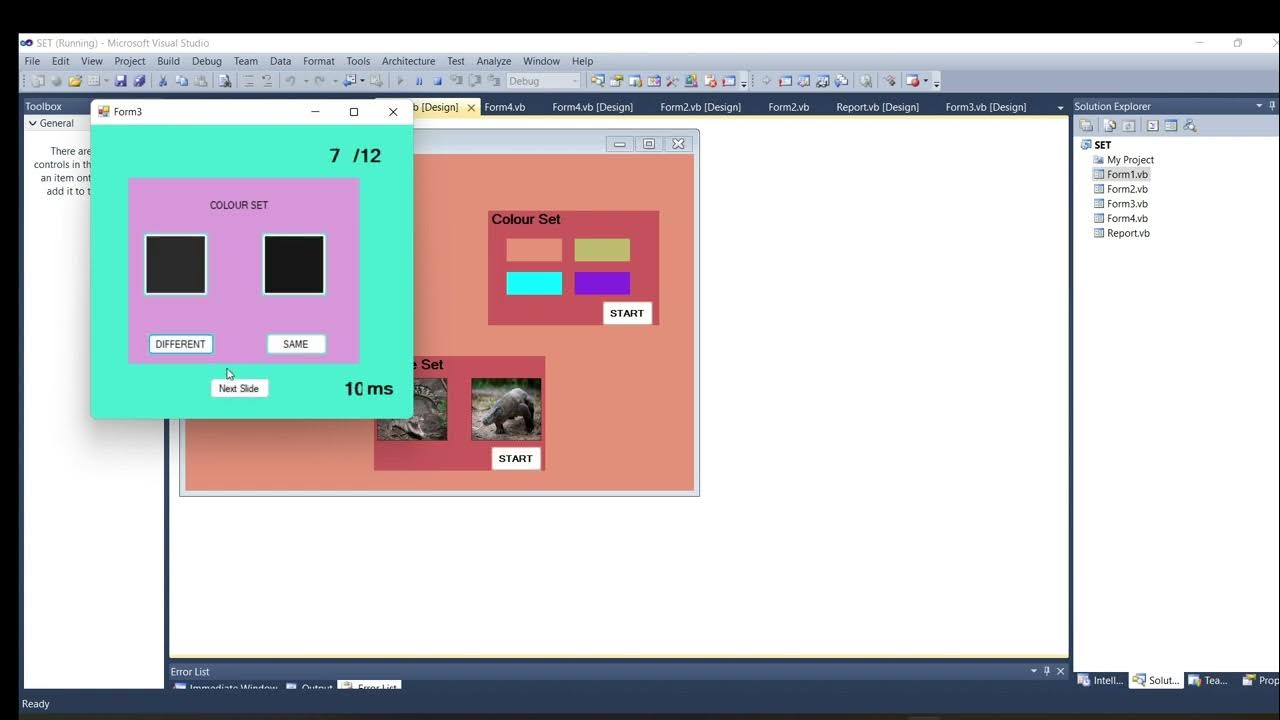 VISUAL STUDIO - SHORT TERM MEMORY GAME PROJECT (DEMO) - YouTube