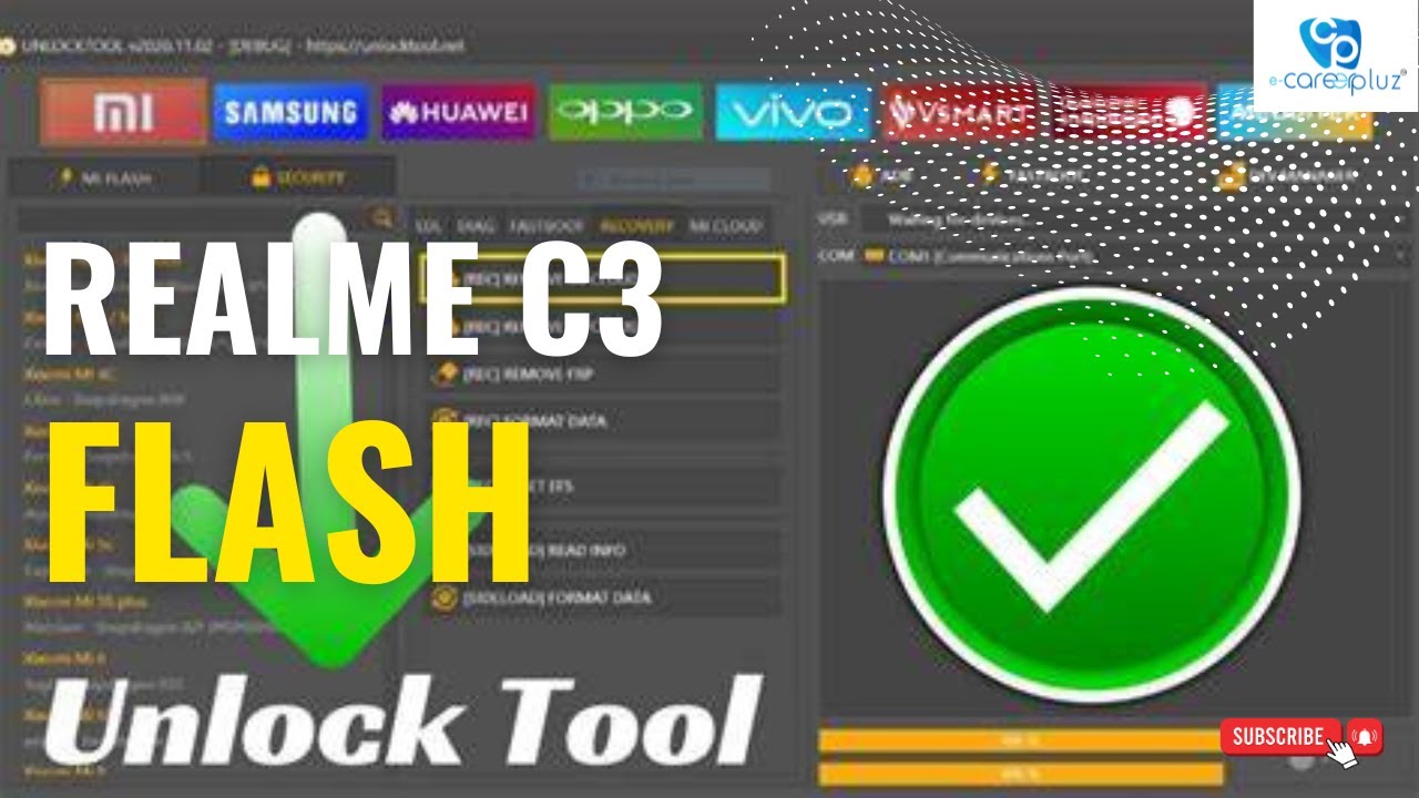 Realme c3 flash using unlock tool. - YouTube