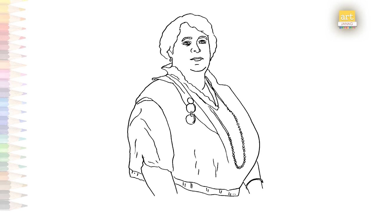 Maggie Lena Walker drawing easy | Art tutorial | How to draw Maggie ...